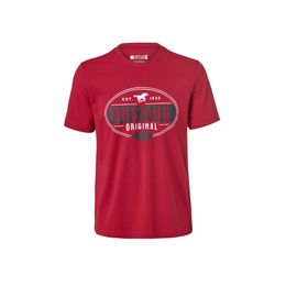 Tchibo - T-Shirt &raquo;Mustang&laquo; - Herren - Gr. M - rot/print