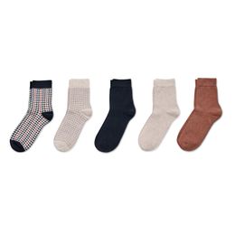 Tchibo - 5 Paar Socken - Damen - Gr. 35-38 - dunkelblau