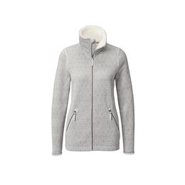 Tchibo - Strickfleecejacke - Damen - Gr. XL - grau/print