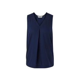 Tchibo - &Auml;rmellose Leinenbluse - Damen - Gr. 36 - dunkelblau