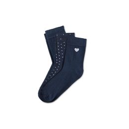Tchibo - 3 Paar Socken - Damen - Gr. 35-38 - dunkelblau