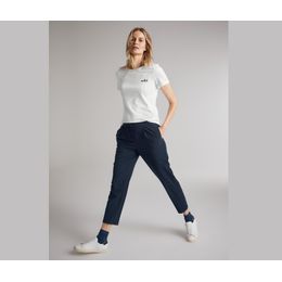 Tchibo - T-Shirt mit Stickerei - Damen - Gr. L - dunkelblau