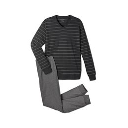 Tchibo - Pyjama - Herren - Gr. L - schwarz/gestreift