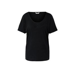 Tchibo - Shirt aus Leinenmix - Damen - Gr. S - schwarz
