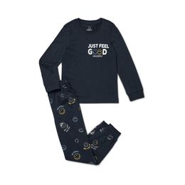 Tchibo - Kinder-Pyjama Smileyworld - Jungen - Gr. 170/176 - dunkelblau/print