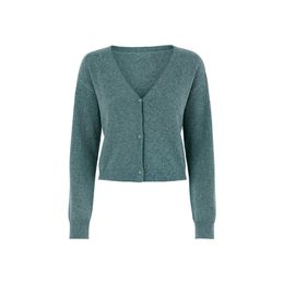 Tchibo - Strickjacke mit V-Ausschnitt - Damen - Gr. XS - dunkelgr&uuml;n