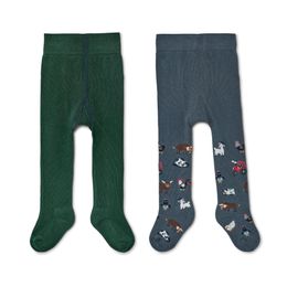 Tchibo - 2 Kleinkind-Strumpfhosen - Baby - Gr. 50/56 - blau