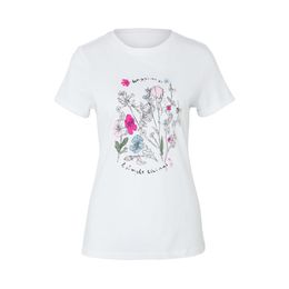 Tchibo - T-Shirt mit Print - Damen - Gr. S - wei&szlig;/print