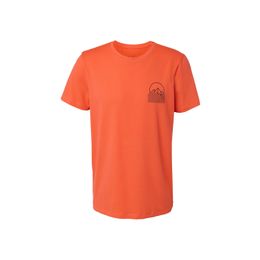 Tchibo - T-Shirt mit Print - Herren - Gr. XL - orange/print