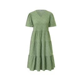 Tchibo - Kleid mit Print - Damen - Gr. 44 - hellgr&uuml;n/gebl&uuml;mt