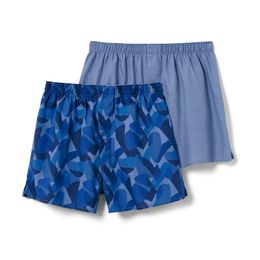 Tchibo - 2 Web-Boxershorts - Herren - Gr. L/6 - blau/print