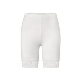 Tchibo - Radlershorts mit Spitzenborte - Damen - Gr. S - wei&szlig;