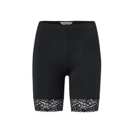 Tchibo - Radlershorts mit Spitzenborte - Damen - Gr. S - schwarz