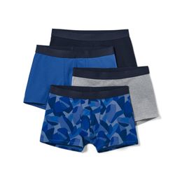 Tchibo - 4 Slipboxer - Herren - Gr. S/4 - dunkelblau/print