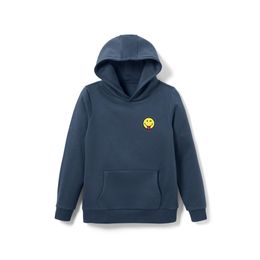 Tchibo - Kinder-Sweat-Hoodie &raquo;Smiley&laquo; - Kinder - Gr. 158/164 - graublau/print