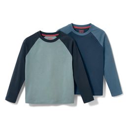 Tchibo - 2 Kinder-Langarmshirts - Kinder - Gr. 146/152 - dunkelblau