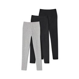 Tchibo - 3 Kinder-Leggings - M&auml;dchen - Gr. 134/140 - schwarz