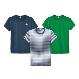 Tchibo - 3 T-Shirts aus Bio-Baumwolle - Baby - Gr. 86/92 - dunkelblau/print