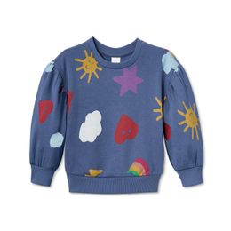 Tchibo - Sweatshirt - M&auml;dchen - Gr. 122/128 - blau/print