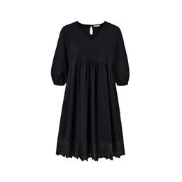 Tchibo - Webkleid mit Stickerei - Damen - Gr. 44 - schwarz