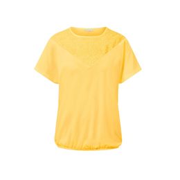 Tchibo - Blusenshirt mit Stickerei - Damen - Gr. L - gelb