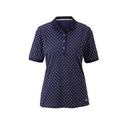 Tchibo - Poloshirt im Punkte-Dessin - Damen - Gr. S - dunkelblau/gepunktet