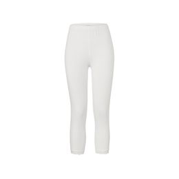 Tchibo - 3/4-Leggings mit Spitzenborte - Damen - Gr. XXL - wei&szlig;