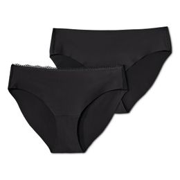 Tchibo - 2 Magic-Cut-Slips - Damen - Gr. M - schwarz