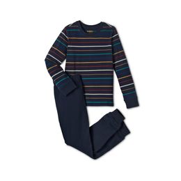 Tchibo - Pyjama - Jungen - Gr. 158/164 - dunkelblau/gestreift