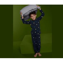 Tchibo - Glow-in-the-dark-Pyjama - Jungen - Gr. 134/140 - hellblau/print