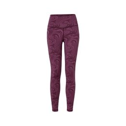 Tchibo - 7/8-Sporttight - Damen - Gr. S - dunkelrot/print