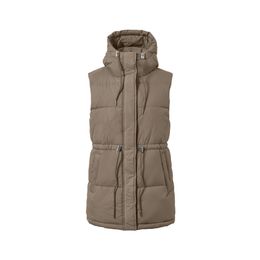 Tchibo - Stepp-Weste mit Kapuze - Damen - Gr. XS - taupe