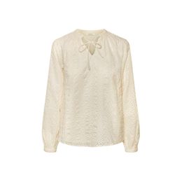 Tchibo - Bluse mit Lochstickerei - Damen - Gr. 34 - creme