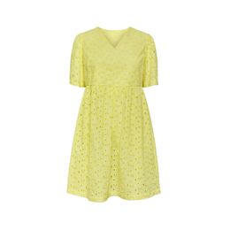 Tchibo - Kleid mit Lochstickerei - Damen - Gr. 46 - gelb
