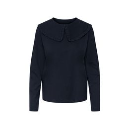 Tchibo - Langarmshirt mit Volantkragen - Damen - Gr. XS - dunkelblau