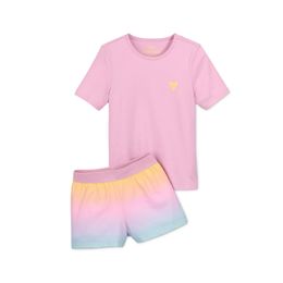 Tchibo - Shorty-Pyjama aus Bio-Baumwolle - M&auml;dchen - Gr. 110/116 - t&uuml;rkis/print
