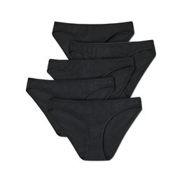 Tchibo - 5 Slips - Damen - Gr. M - schwarz