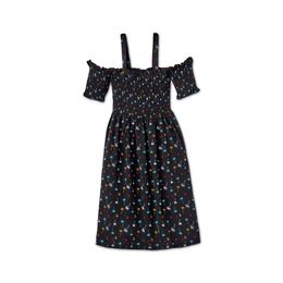 Tchibo - Off-Shoulder-Kleid - M&auml;dchen - Gr. 122/128 - schwarz/print