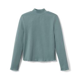 Tchibo - Kinder-Langarm-Rippshirt - M&auml;dchen - Gr. 122/128 - gr&uuml;n