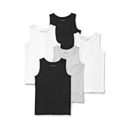 Tchibo - 5 Kinder-Unterhemden - Jungen - Gr. 158/164 - schwarz