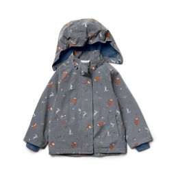 Tchibo - Kinder-Thermo-Regenjacke mit reflektierenden Elementen - Kinder - Gr. 110/116 - silber/print