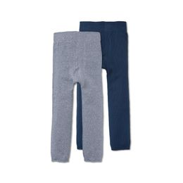 Tchibo - 2 Strickleggings - Kinder - Gr. 110/116 - dunkelblau