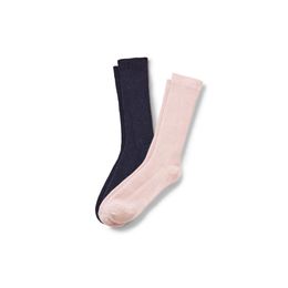 Tchibo - 2 Paar Ripp-Socken - Damen - Gr. 39-42 - dunkelblau