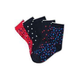 Tchibo - 5 Paar Socken - M&auml;dchen - Gr. 39-42 - dunkelblau/jacquard