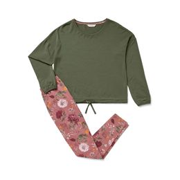 Tchibo - Leggings-Pyjama-Set - Damen - Gr. L - gr&uuml;n