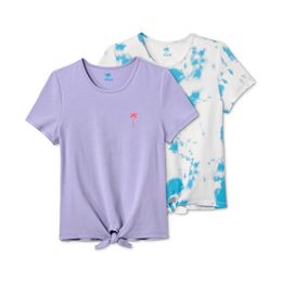 Tchibo - 2 Knoten-Shirts - M&auml;dchen - Gr. 170/176 - violett