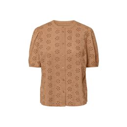 Tchibo - Bluse mit Lochstickerei - Damen - Gr. 36 - terrakotta