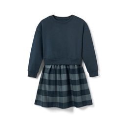 Tchibo - Kinder-Sweatkleid - M&auml;dchen - Gr. 170/176 - dunkelblau/kariert