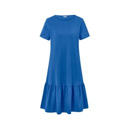 Tchibo - Jerseykleid mit Volant - Damen - Gr. S - blau