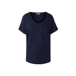 Tchibo - Shirt aus Leinenmix - Damen - Gr. M - dunkelblau